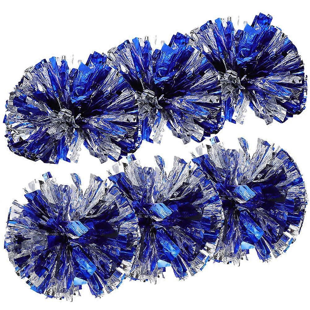 Blue Cheerleading Pom Poms for Sport Cheering Reusable Plastic Poms 6 ...