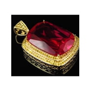 10K Yellow Gold Trident Maserati Logo 2" Canary And White Diamond ...