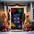 BAOPAI Happy New Year Door Cover Decorations Tapestry Easy Install ...