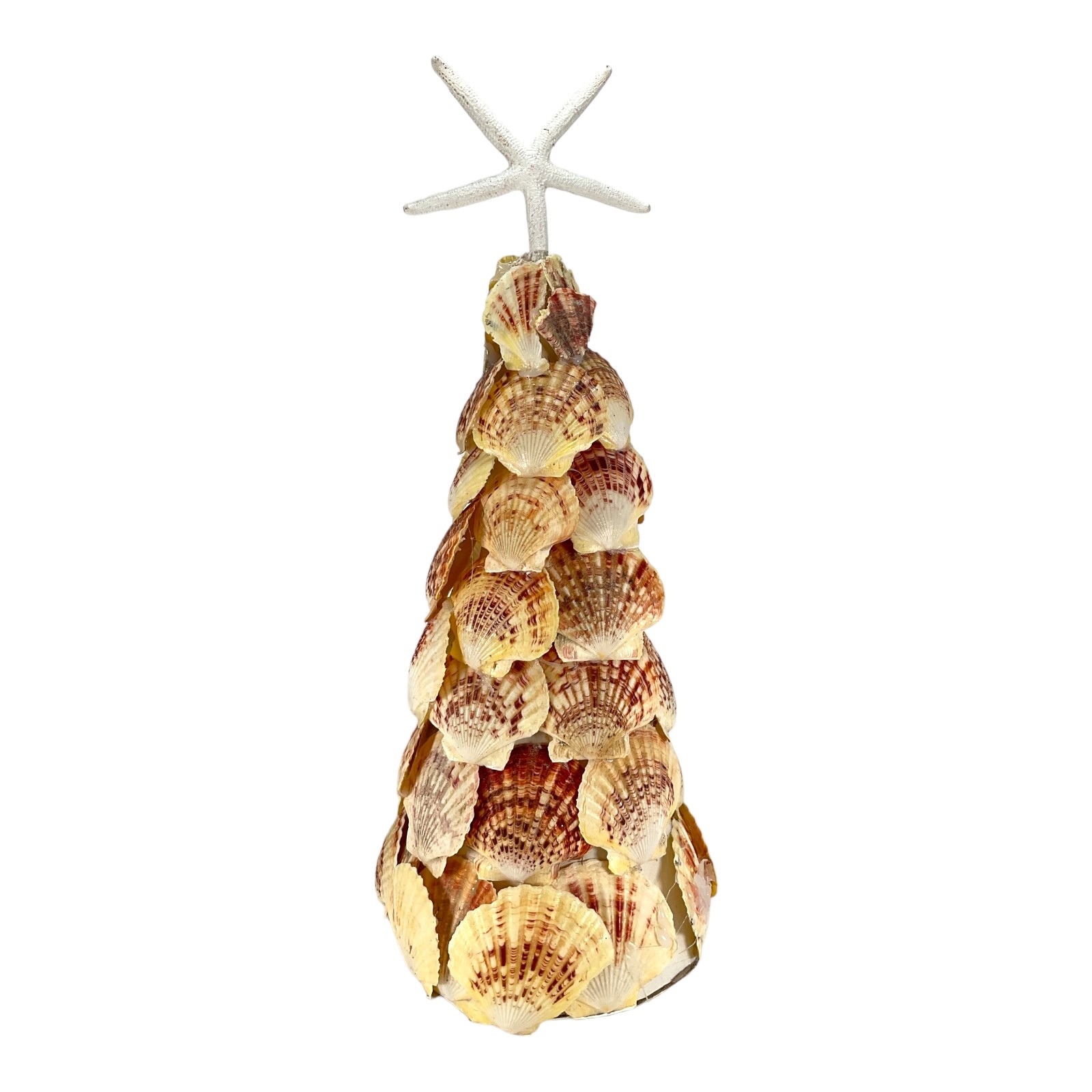Pinnacle Peak Trading Reddish Sea Shell Tower Figurine with Starfish on ...