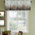 2 Pack Brown Blue Gradient Valance for Window Modern Abstract ...