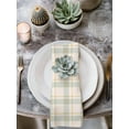 Cloth Napkins Set of 4 - 20x20 Inches, Farmhouse Grid, Washable ...