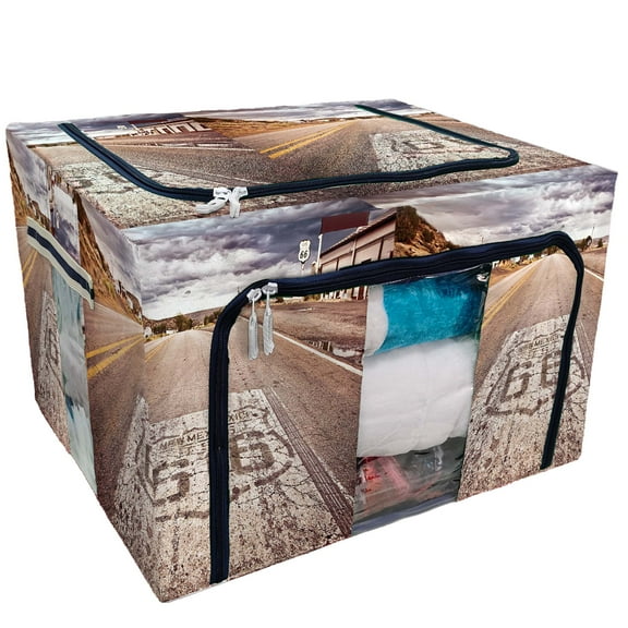 ECZJNT tartan plaid pattern Checkered Storage Bag Clear Window Storage ...