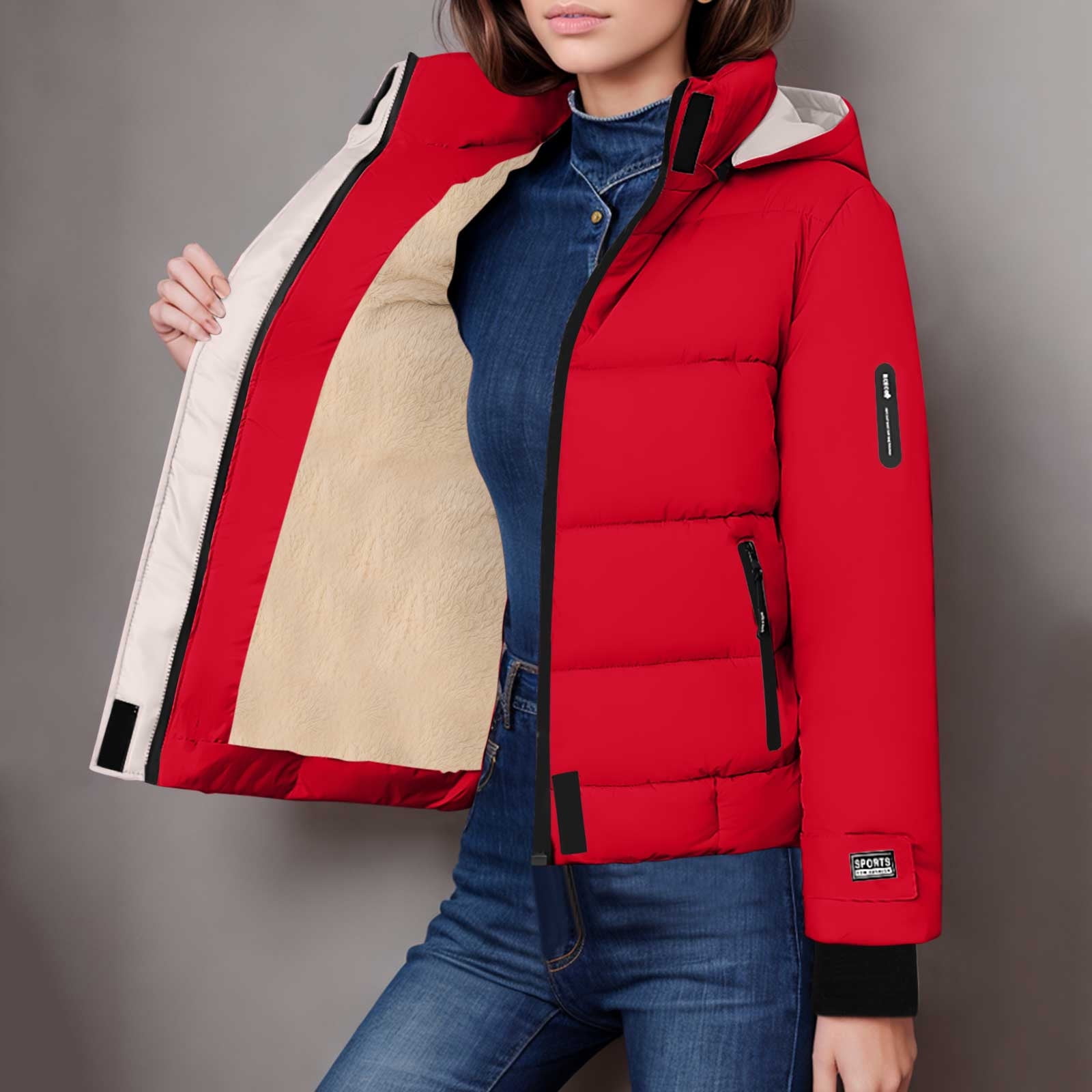 Click here for Uppada Womens Cropped Puffer Jacket Quilted Winter... prices