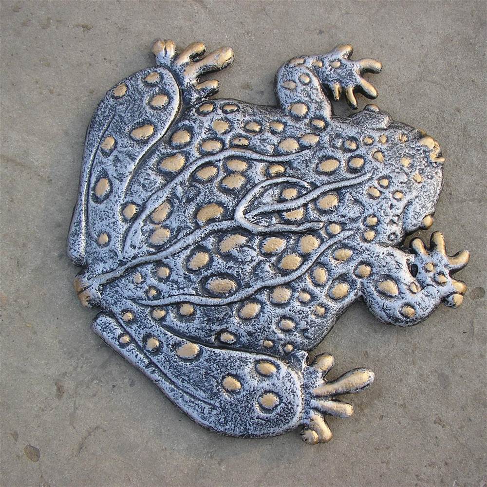 Frog Stepping Stone in Antique Pewter Finish - Set of 6 - Walmart.com