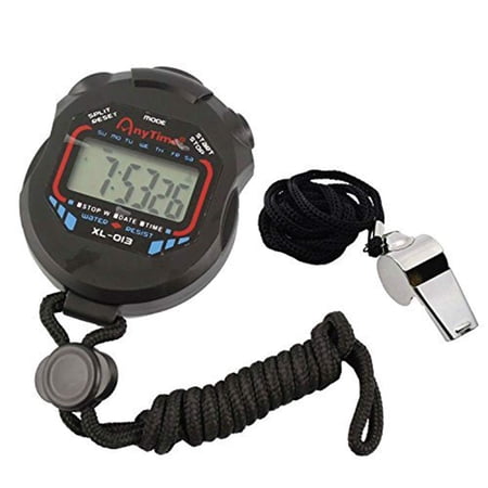 Sports and Referee Digital Stopwatch Timer/W Bonus Stainless Steel ...