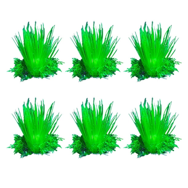 Ustyle 6pcs Artificial Fish Tank Fake Aquatic Plant Lifelike Plastic ...
