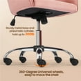Alden Designs Velvet Mid-Back Task Chair with Armrests, Pink - Walmart.com