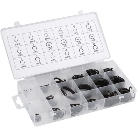 Circlip Kit, Metal External Retaining Ring Kit, 300 Pieces, Snap Ring ...