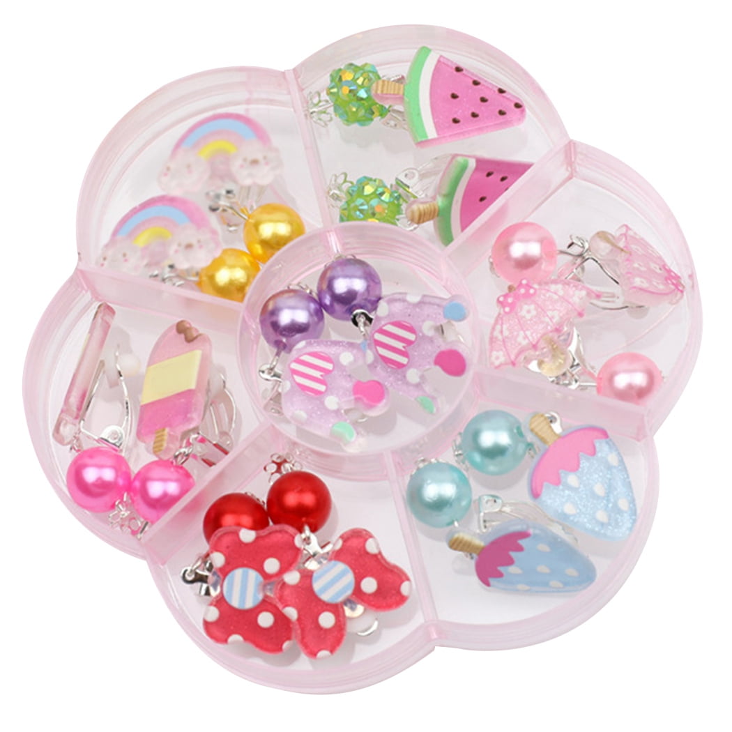 Click here for Nobrand 7 Pairs Kids Earrings Set Ice Cream Dangle... prices