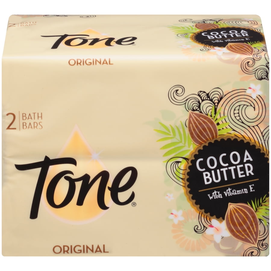 Tone Bath Bar Soap, Cocoa Butter, 4.25 Ounce, 2 Bars - Walmart.com