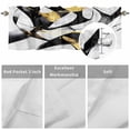 Curtain Valance for Windows, Abstract Black Gold White Lines Art ...