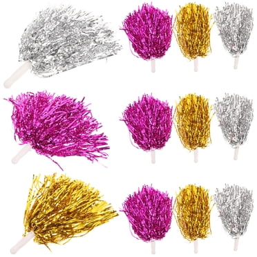 Chasse Holographic Cheerleading Pom Poms - Shiny Metallic Foil Cheer ...