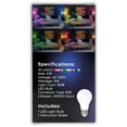 2 - VIA Color Changing LED Bulb, 5W A19, RGB 16 Colors, Built in Memory ...