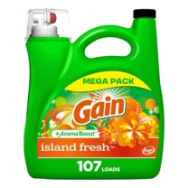 Gain Island Fresh, Oxi Boost Laundry Detergent, 165 Fl Oz, 107 Loads ...