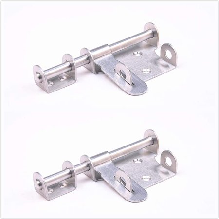 2 Pieces Heavy Duty Sliding Gate Latch 4.7Inch, Thickening Stainless ...