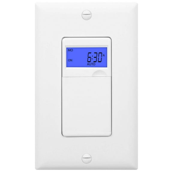 ENERLITES 7 Days Digital in-Wall Programmable Timer Switch for Lights ...