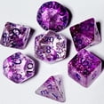 Purple Confetti DnD Dice Set | Dungeons and Dragons | 7 Dice RPG ...