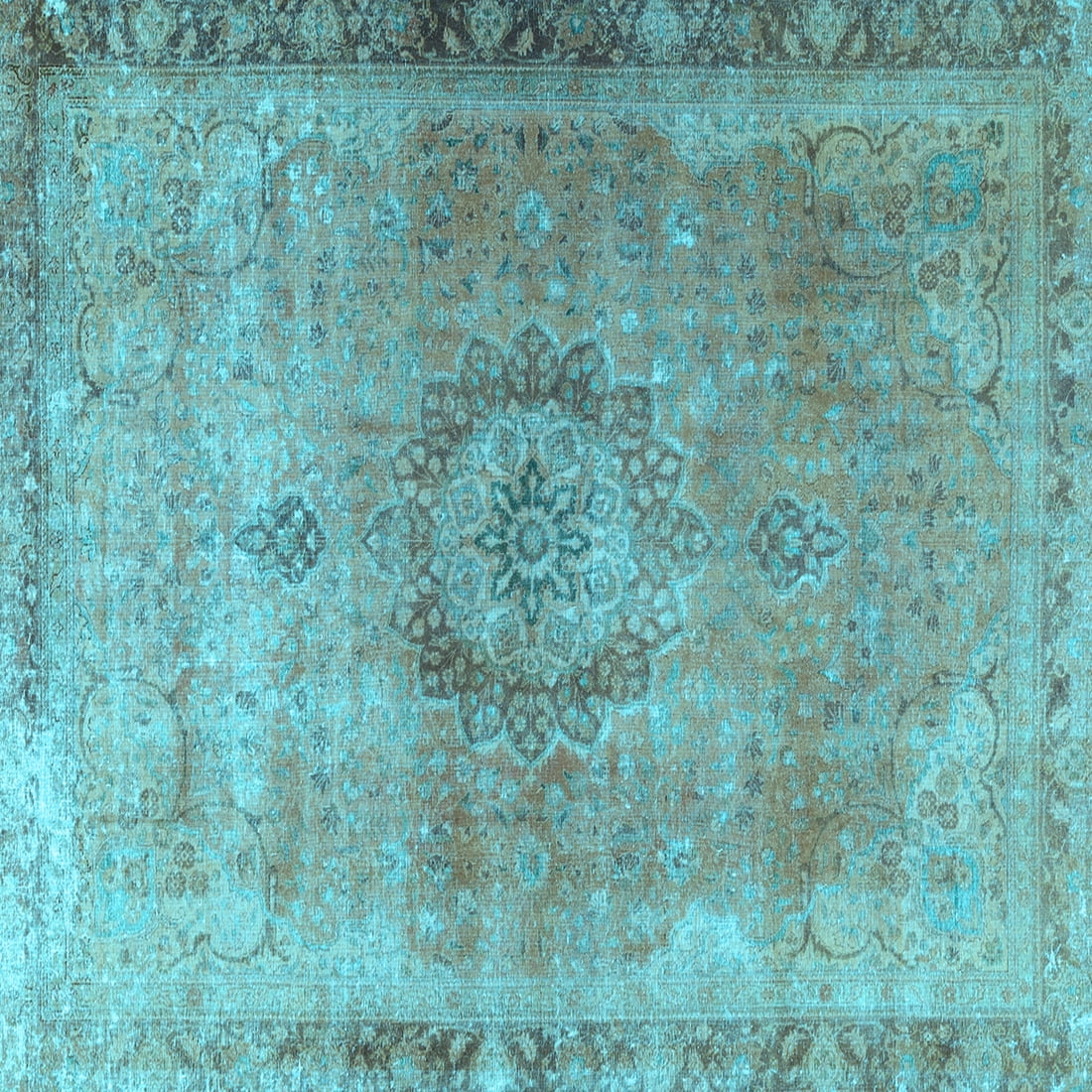Ahgly Company Indoor Square Persian Light Blue Traditional Area Rugs, 6 ...