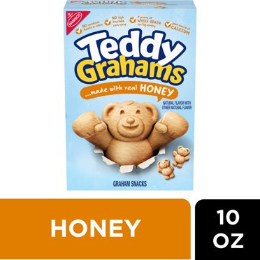 Teddy Grahams Honey Graham Bear-Shaped Crackers, Healthy Snacks for ...