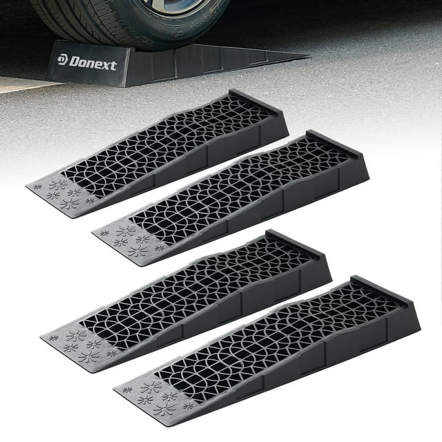 Donext Low Profile Plastic Car Service Ramps 6 Ton Heavy Duty Truck ...