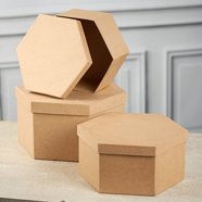 Factory Direct Craft Unfinished Paper Mache Oval Boxes, Set of 3 ...