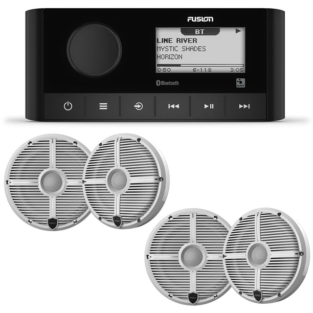 Fusion MS-RA60 Marine Stereo With 2 Pair of Wet Sounds RECON6-XWW 6.5 ...