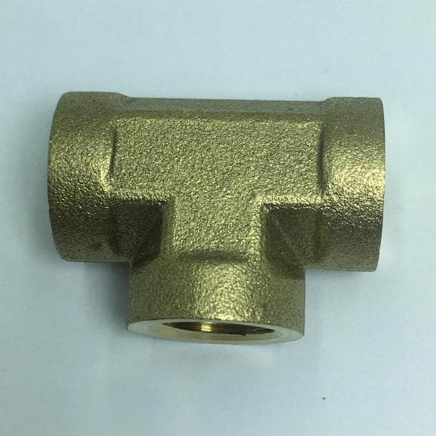 T Tee Intersection Brass Fitting, Female Threaded Connector for Fuel ...
