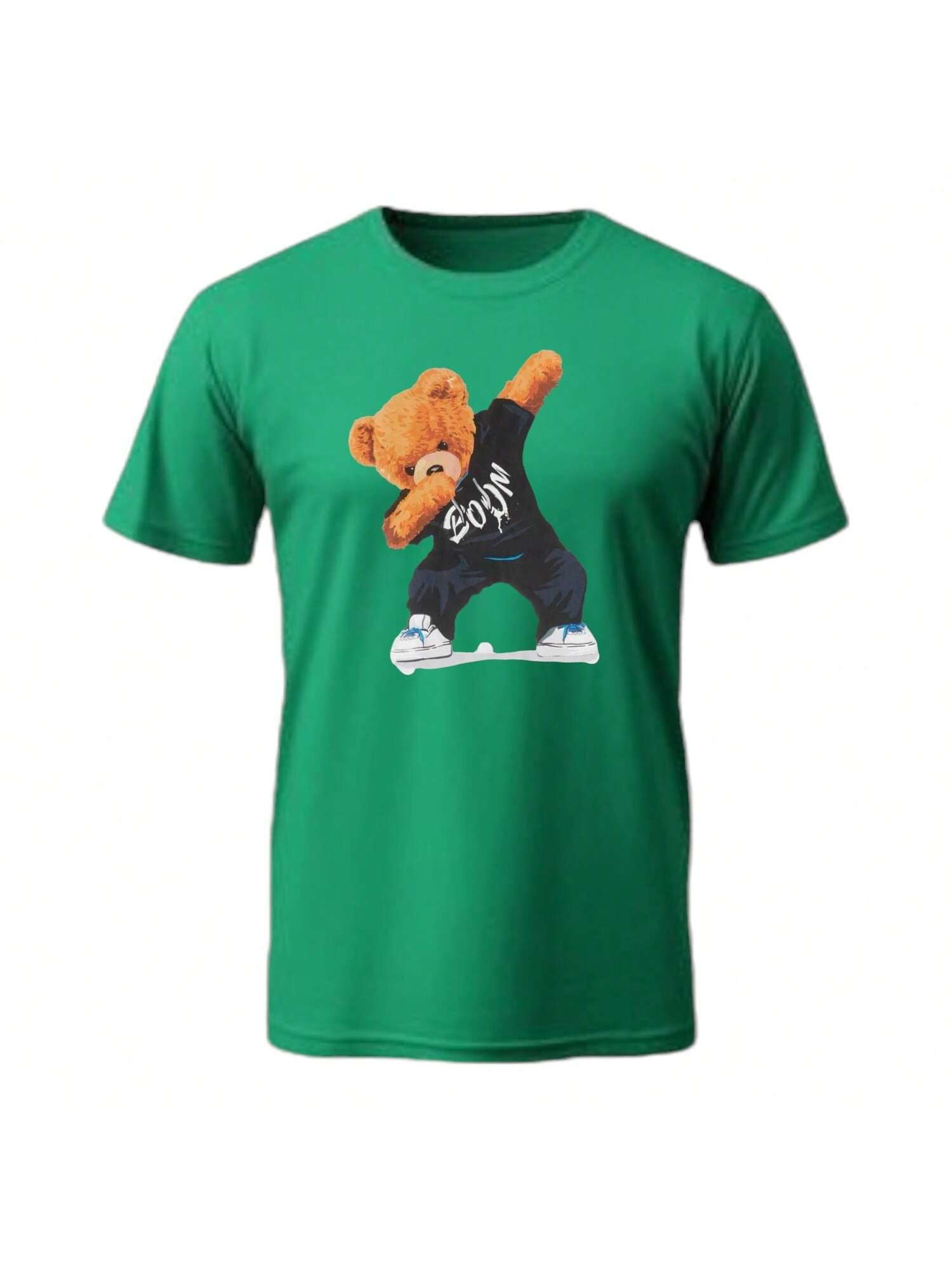 Playera Con Impresion De Oso Boom Fashion Ropa Para Hombre Color Verde ...