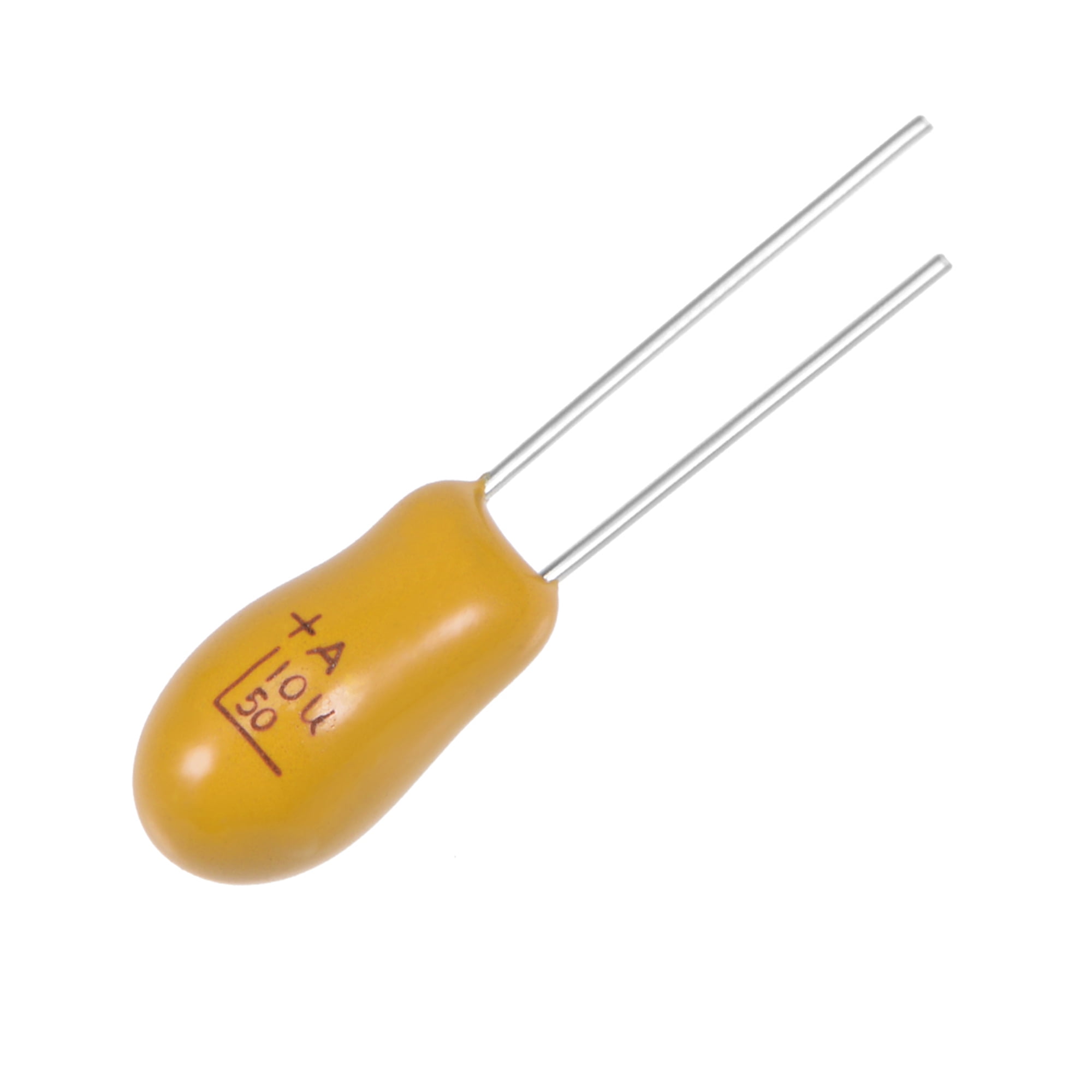 10uF Tantalum Capacitor 50V 2 Pin Yellow Radial Dipped Tantalum Bead ...