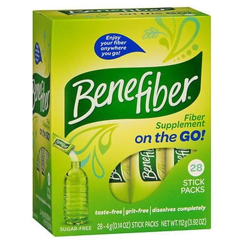 ¡Suplemento de fibra Benefiber para llevar! Paquetes de palitos de 28 x ...
