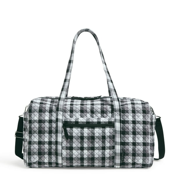 Vera Bradley Women's Cotton Large Travel Duffel Bag Kingbird Plaid ...