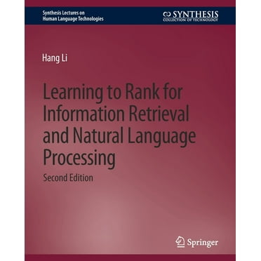 Synthesis Lectures on Human Language Technologies: Neural Network ...