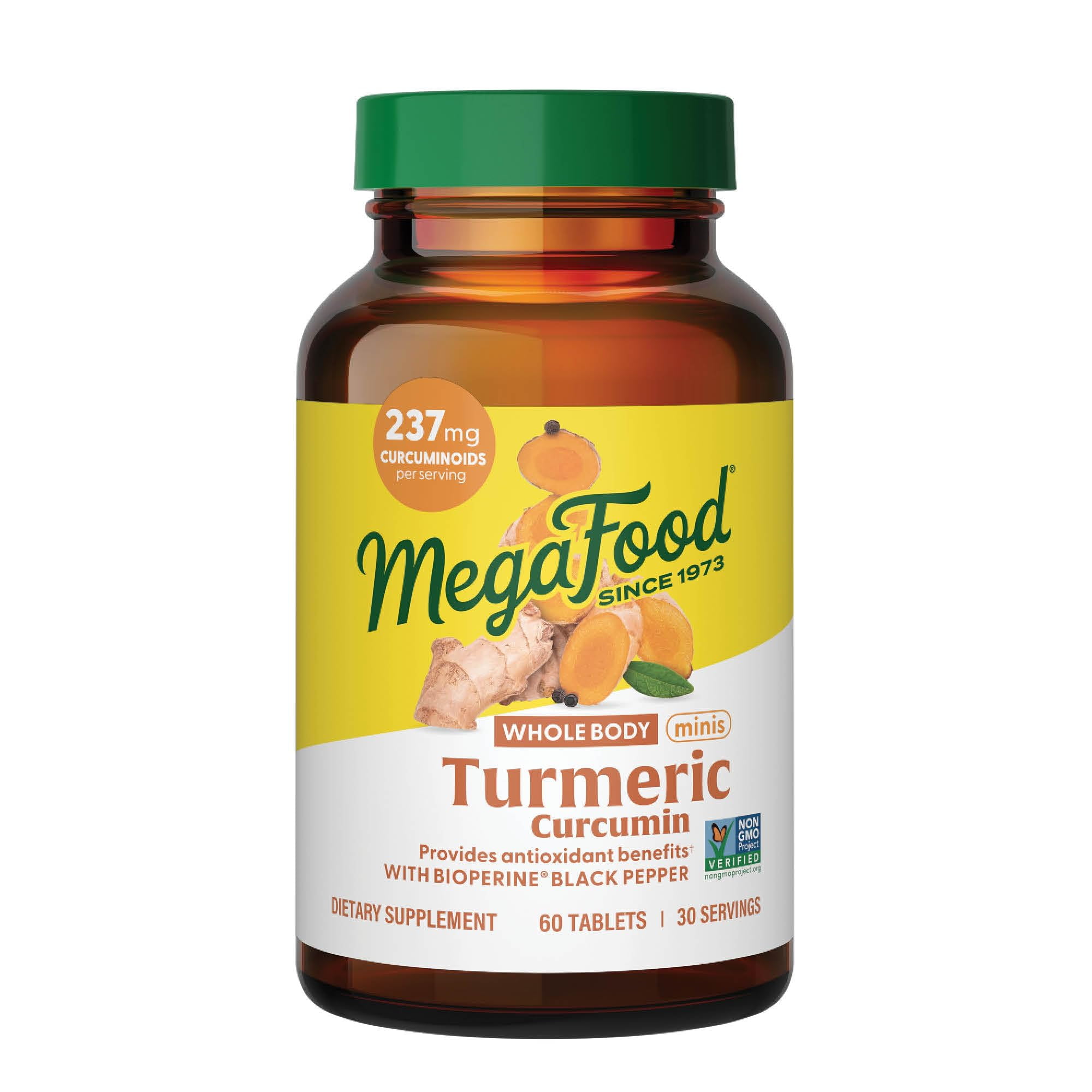 Suplemento MegaFood Turmeric Curcumin Minis 60 tabletas | Bodega ...