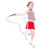 K-Roo Sports 7-foot Jump Rope with Plastic Beaded Segmentation, Red ...