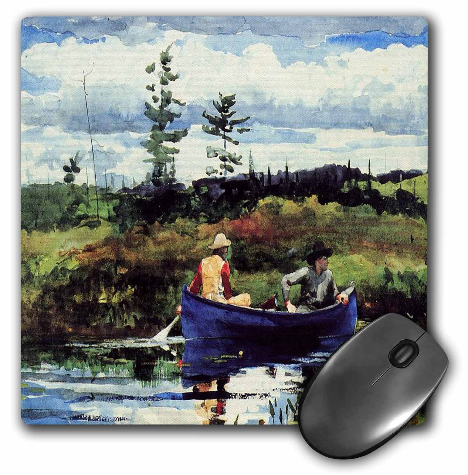3dRose Photo of 1892 Winslow Homer Painting The Blue Boat - Mouse Pad ...