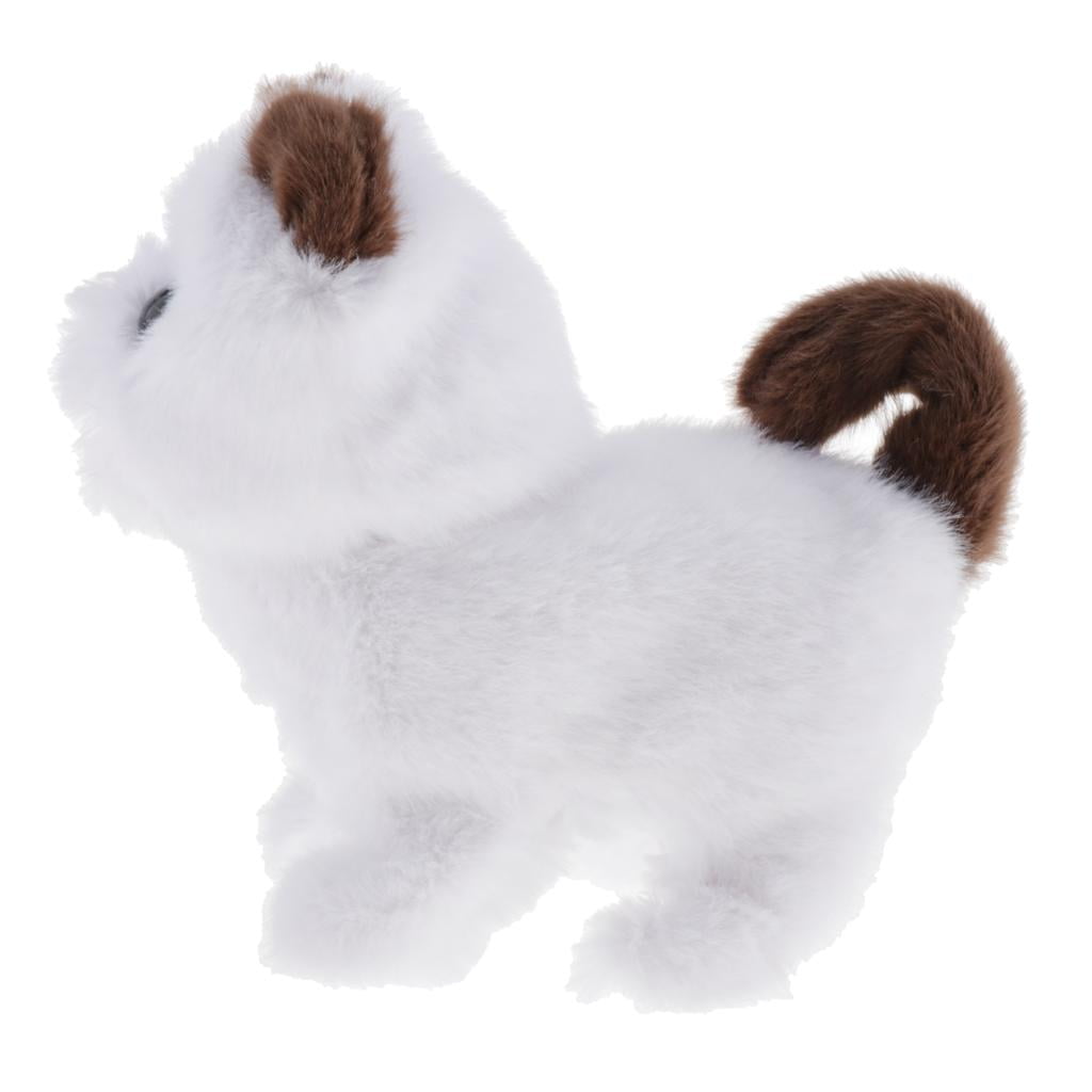 Interactive Robot Cat Electronic Toys Pet Walking Miaow Funny Plush Toy ...