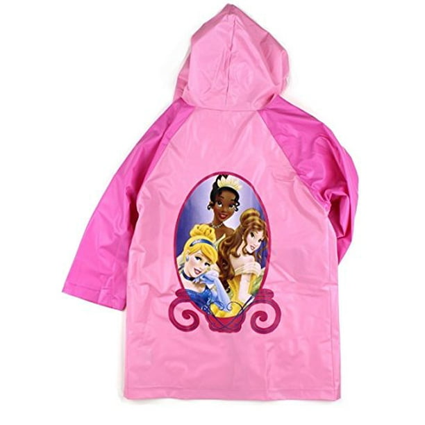 Disney Princess Girls Pink Rain Poncho Raincoat (S(2/3)) - Walmart.com