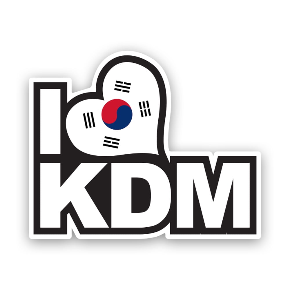 Korean Flag I Love KDM Sticker Decal - Self Adhesive Vinyl ...