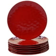 Red Melamine Set/6 Dinner Plate 11" - Walmart.com