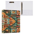 2 Pack PVC Round Ring Binders, 200 Sheet Capacity D-Ring File Folder ...