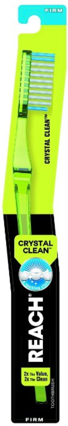 REACH Crystal Clean Firm Adult Toothbrush, 1 ea - Colors May Vary (Pack ...