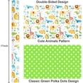 HOMERAL Baby Wrapping Paper, 17x33 Inch, Reversible Green Animals, Baby ...