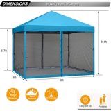 ABCCANOPY 8x8 ft Easy Pop-Up Outdoor Canopy Tent with Netting for ...