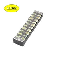 12 Position Barrier Block Terminal Strip Wire Connector TB1512L 600V15A ...