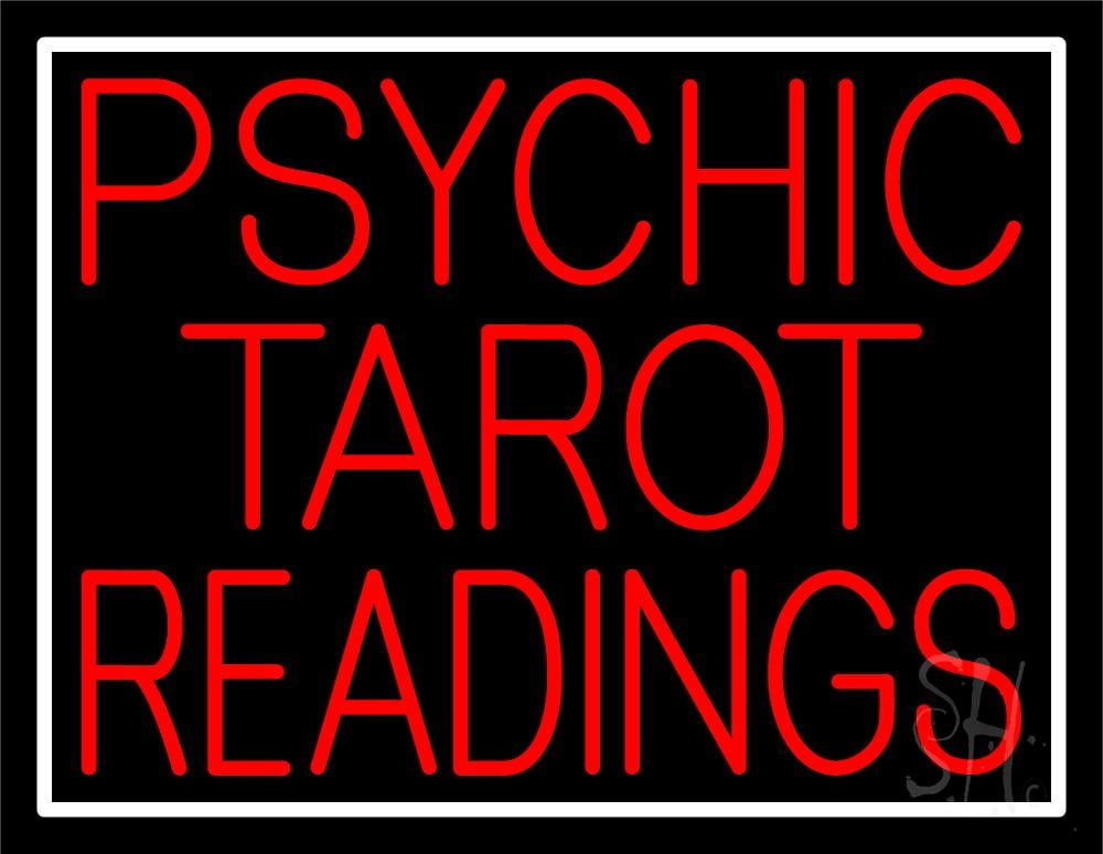 Red Psychic Tarot Readings Block LED Neon Sign 15" Tall x 19" Wide ...
