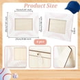 6 pc Rectangle Wooden Photo Frame Stands Home Display Decorations White ...