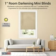 PowerSellerUSA 1" Vinyl Slats Room Darkening Cordless Window Blinds ...
