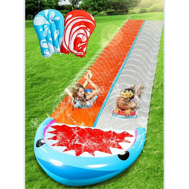 Sloosh 21ft Water Slides With 2 Boogie Boards Backyard Outdoor Lawn ...