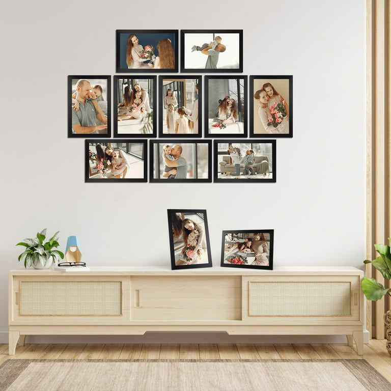 8x12 Picture Frame Set of 12 8 x 12 Photo Frames Bulk for Wall or Tabletop Display Black Walmart